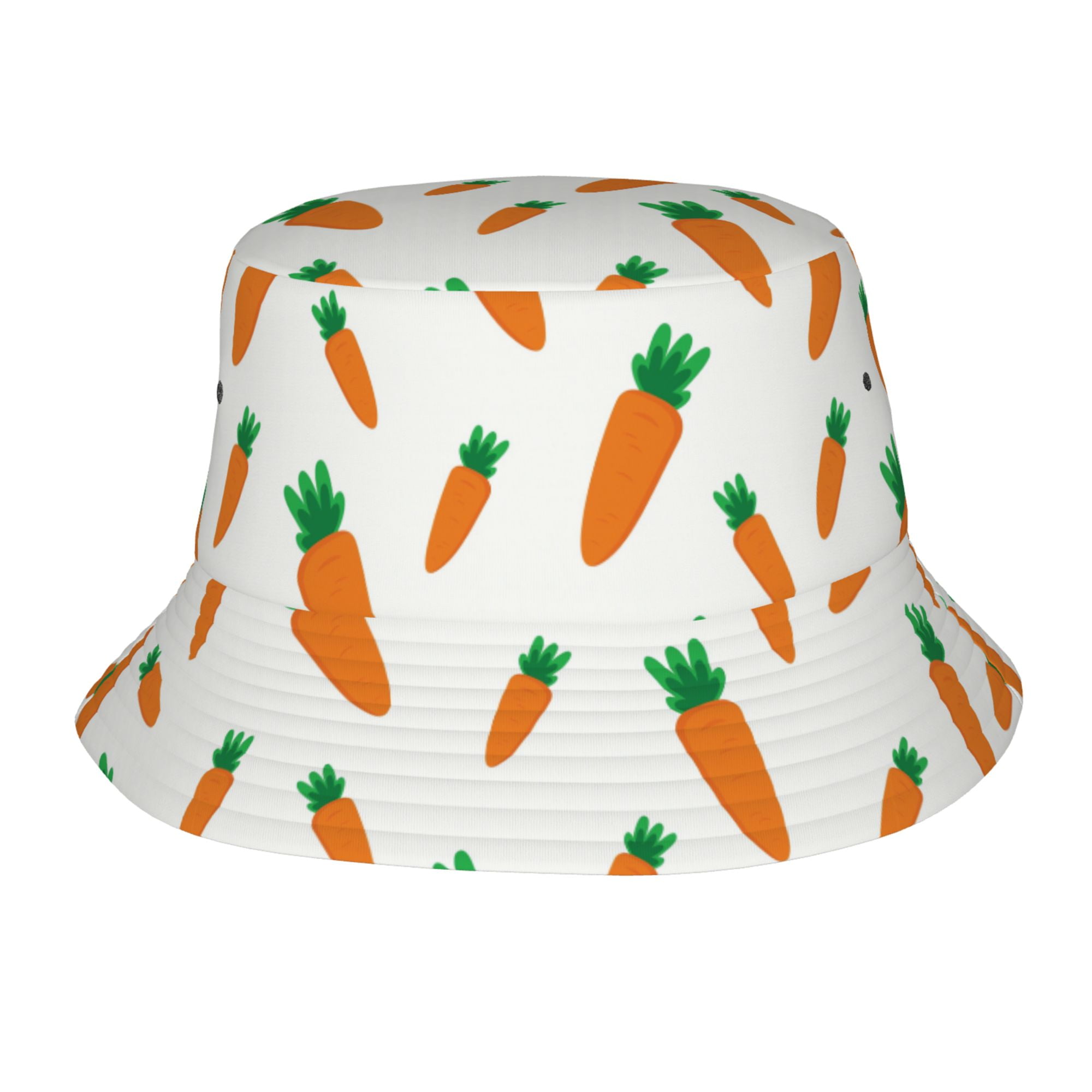 Watercolor Carrots Pattern Bucket Hat Foldable Fisherman Outdoor Summer ...