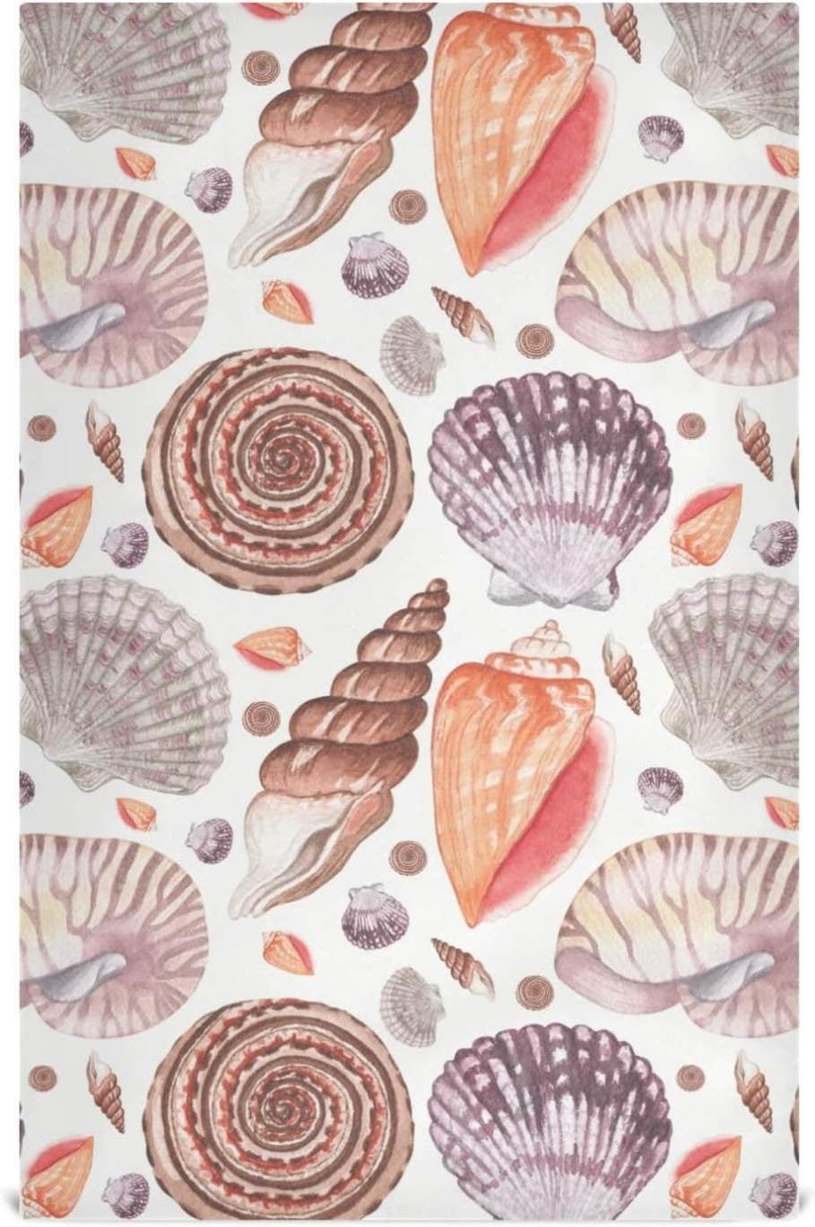 Watercolor Cartoon Seashell Tea Towels Set of 1 Summet Beach Kitchen ...