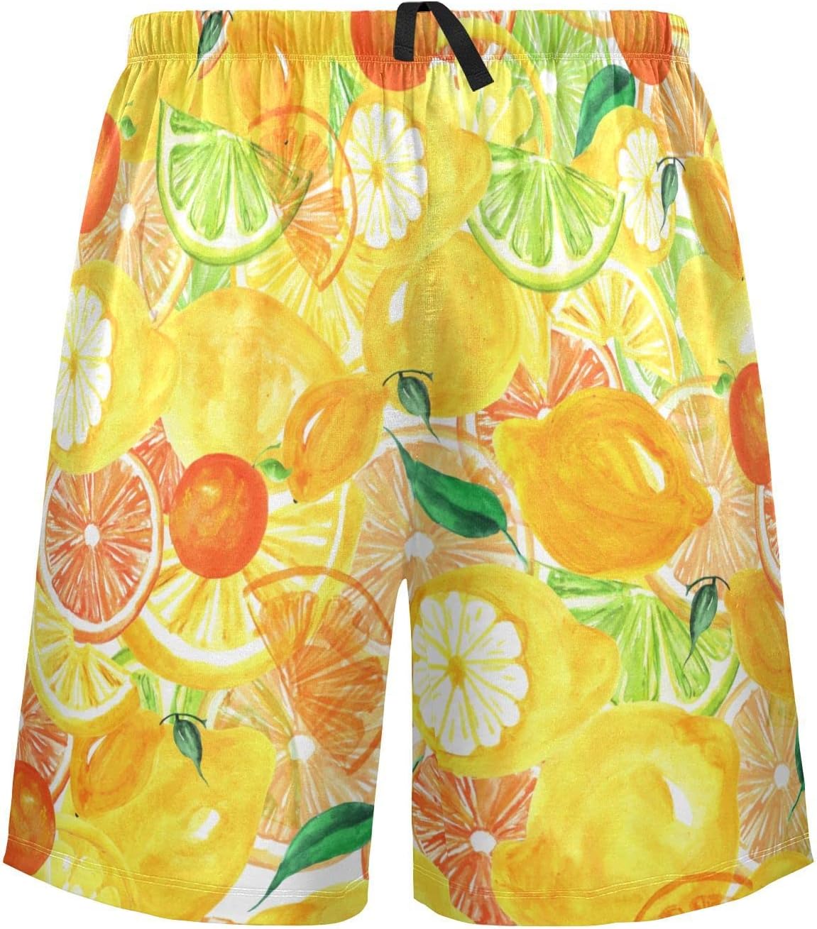 Watercolor Citrus Orange Lemon Pattern Tropical Fruit Mens Pajama Pants ...