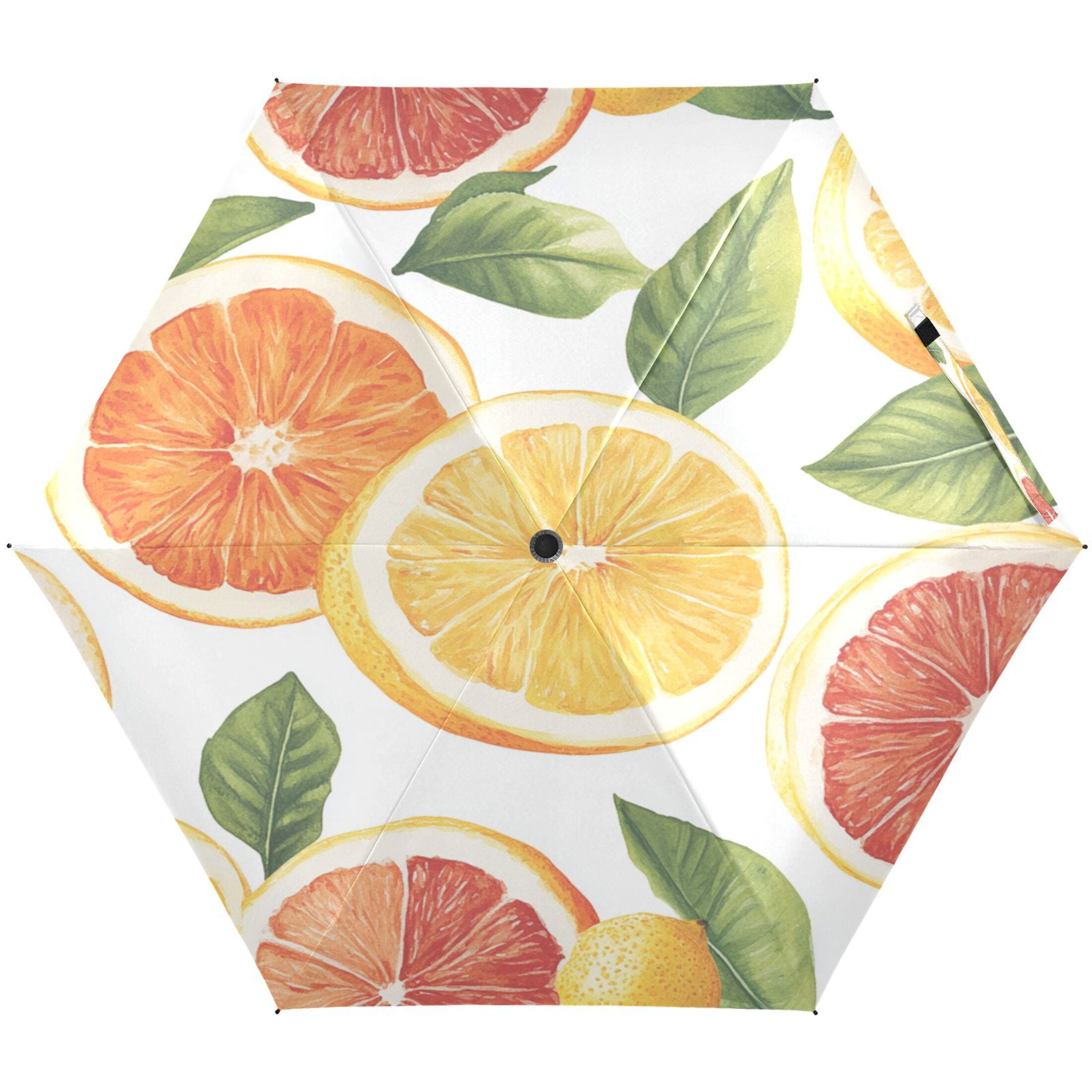 Watercolor Citrus Umbrellas for Sun Auto Open Close UV50+ Waterproof 5 ...