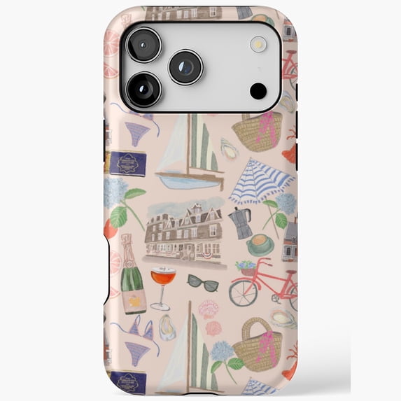 Watercolor Coastal Summer Vacation Beach Vibes for iPhone Case 11 ...