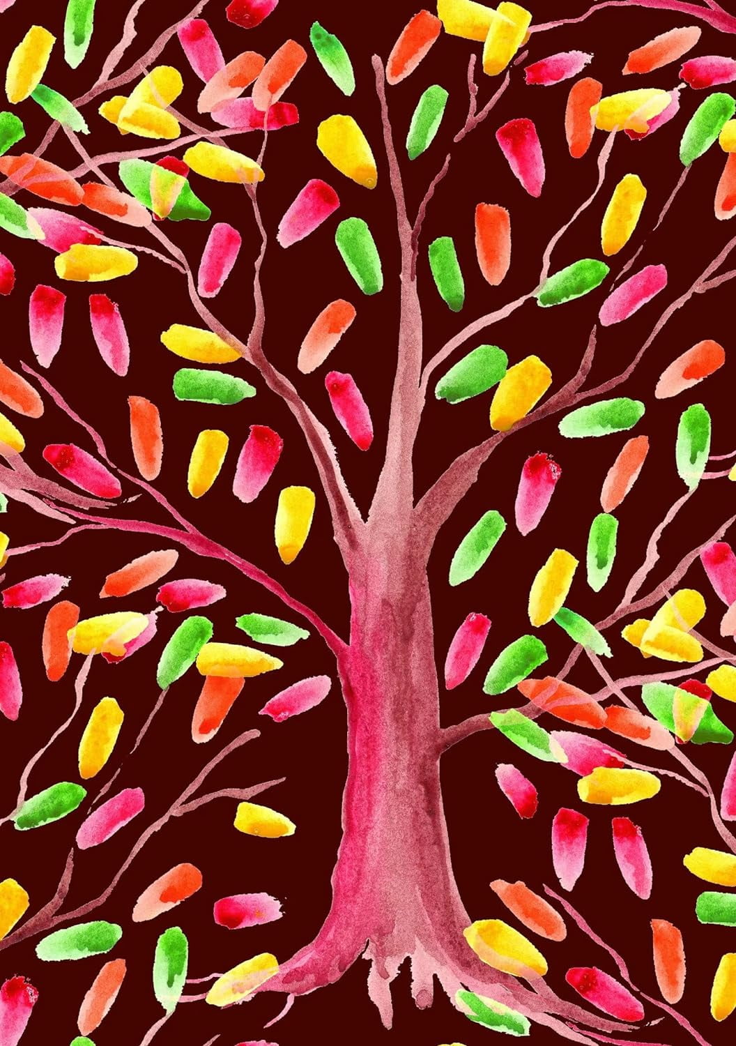 Watercolor Colorful Autumn Tree Wood Forest Fall Welcome Garden Flag 12 ...