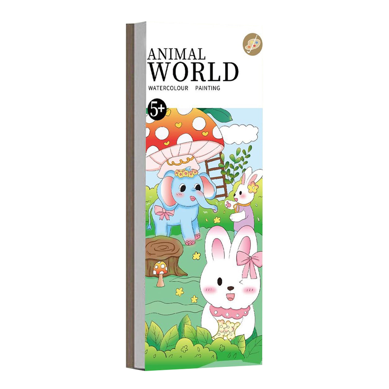 Watercolor Coloring Book Set | 5 Pack Pocket Watercolor Painting Books with Paintbrush ...