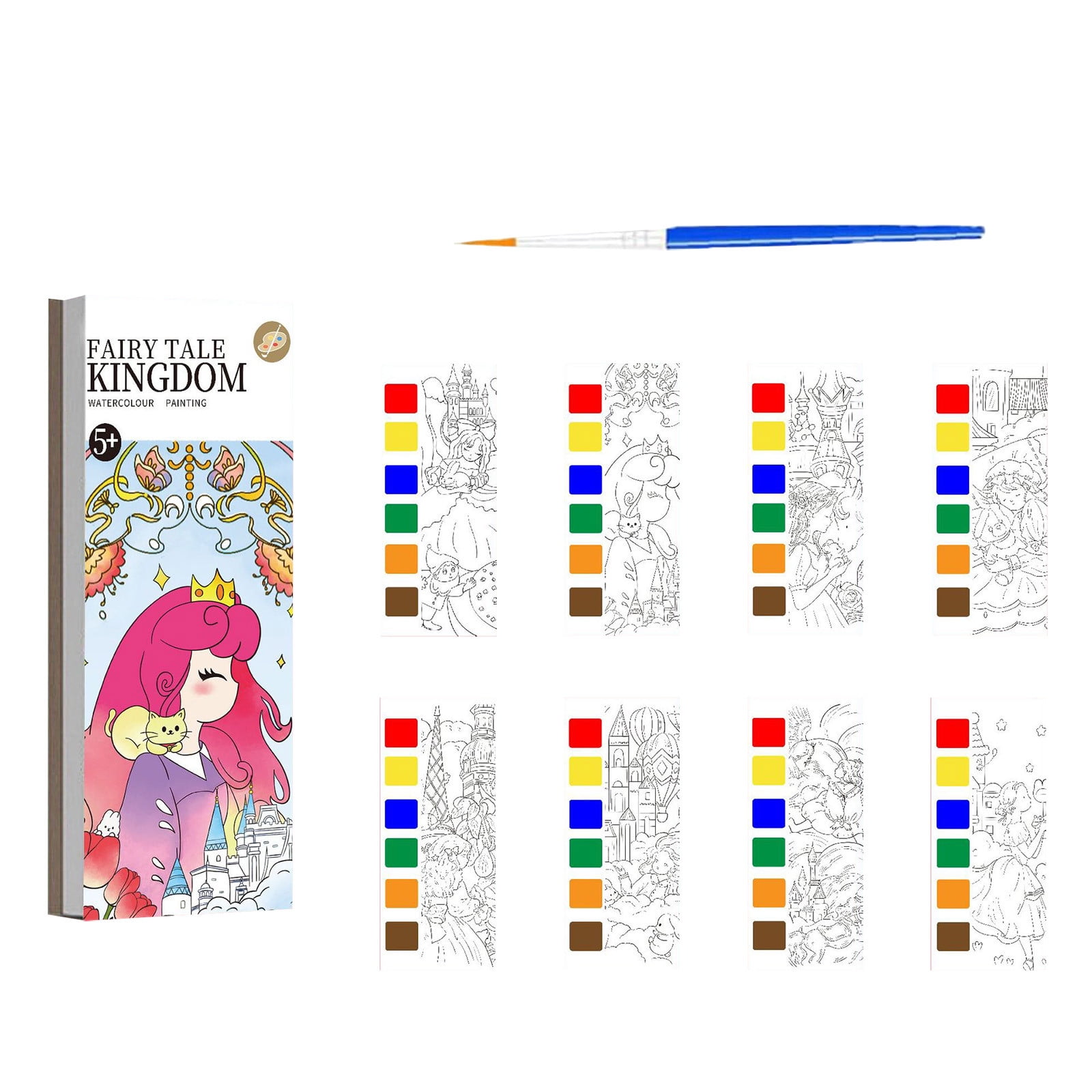 Watercolor Coloring Notepad, Children's Coloring Poster, Suitable for ...