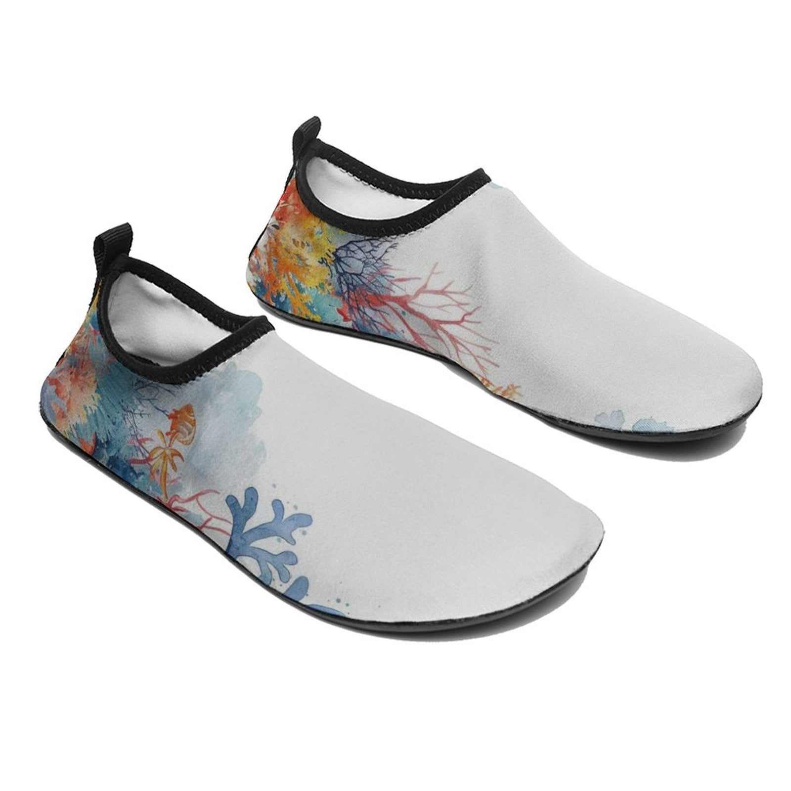 Watercolor Coral Reef (7) Water Shoes Beach Slip-on Shoes for Men Women ...