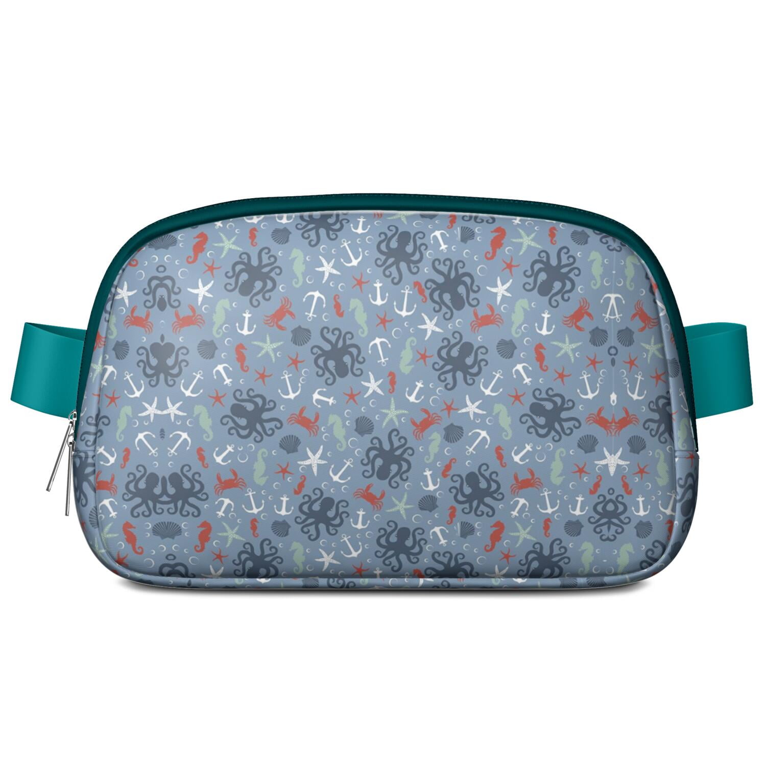 Watercolor Crab Waist Bag – Vintage Nautical Fanny Pack for Women with ...