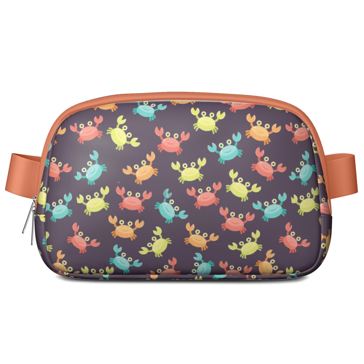 Watercolor Crab Waist Bag – Vintage Nautical Fanny Pack for Women with ...