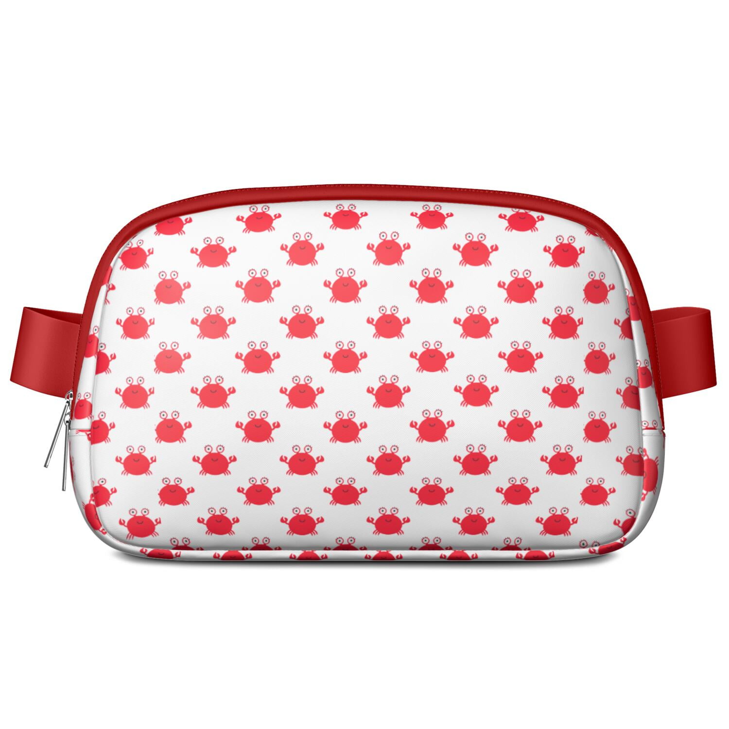 Watercolor Crab Waist Bag – Vintage Nautical Fanny Pack for Women with ...