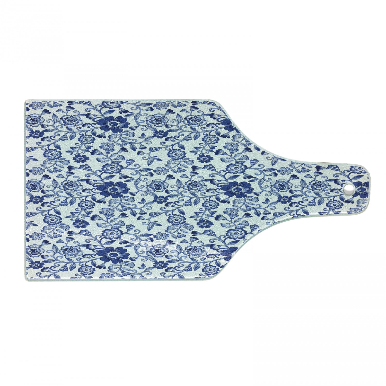 Watercolor Cutting Board, Vibrant Blue Flowers Pattern Feminine Floral ...