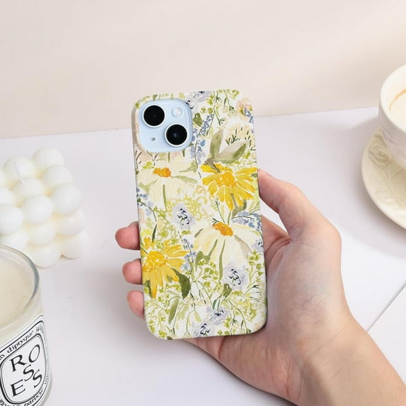 Watercolor Daisy Floral Colorful Summer Painting Artistic Case with ...