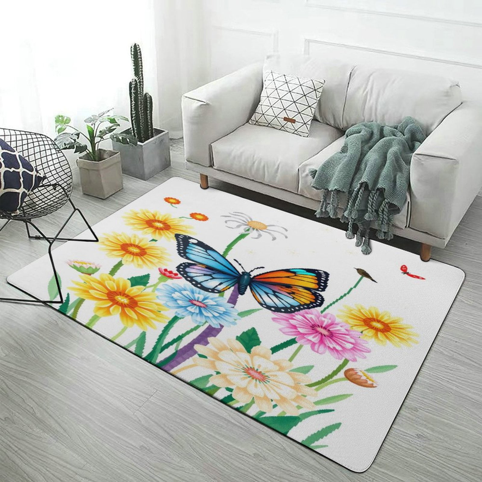 Watercolor Dandelion European Living Room Carpets Rugs Luxury Bedroom ...