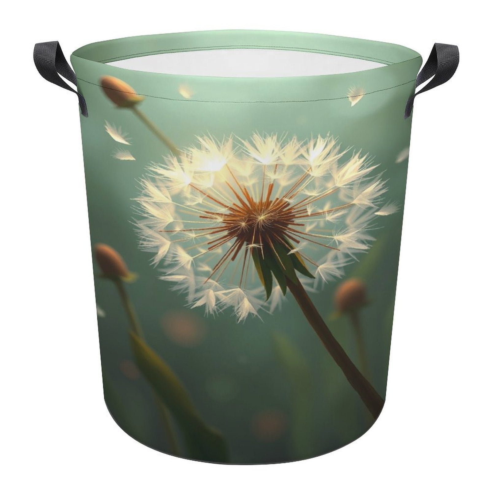 Watercolor Dandelion Laundry Basket Foldable Physical Culture Clothes ...