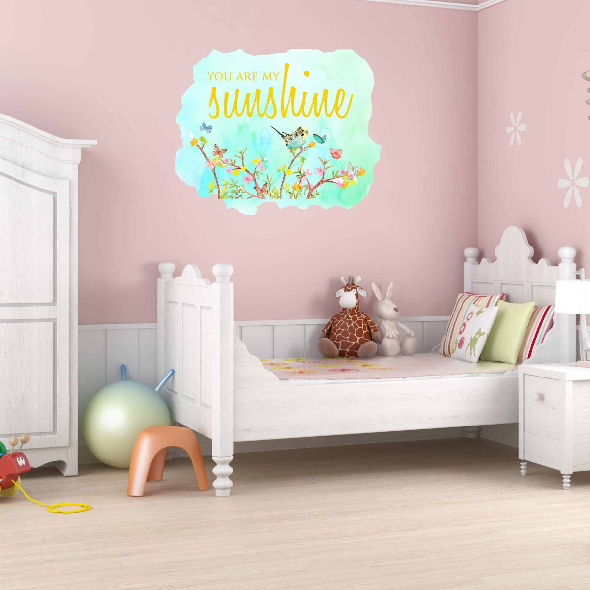 Watercolor Decal You Are My Sunshine Bedroom Wall Decal for Children ...