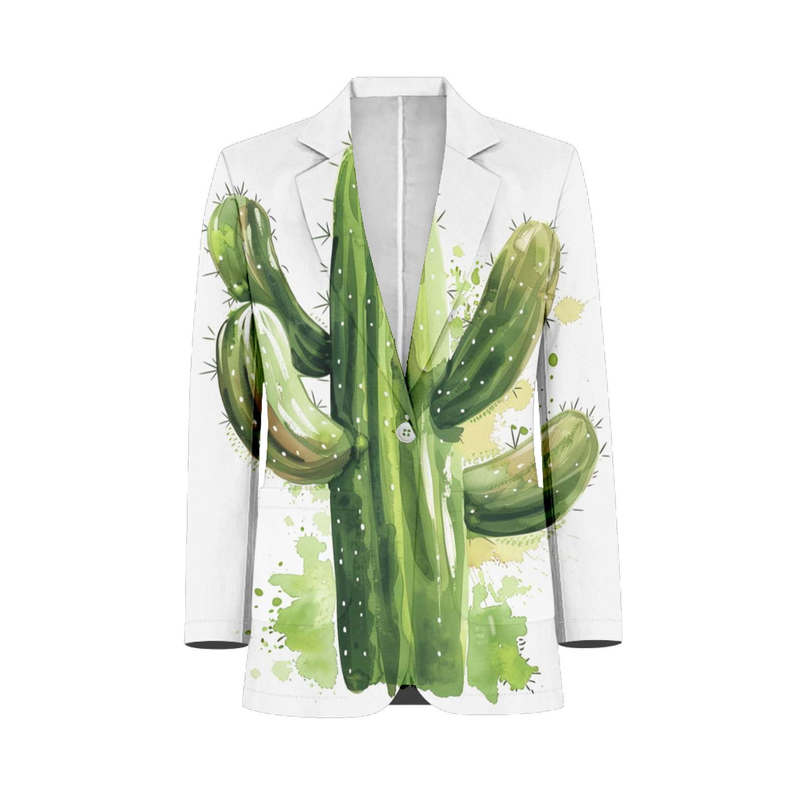 Watercolor Desert Cactus Mens Suits Shawl Collar Slim Fit Suit Mens ...