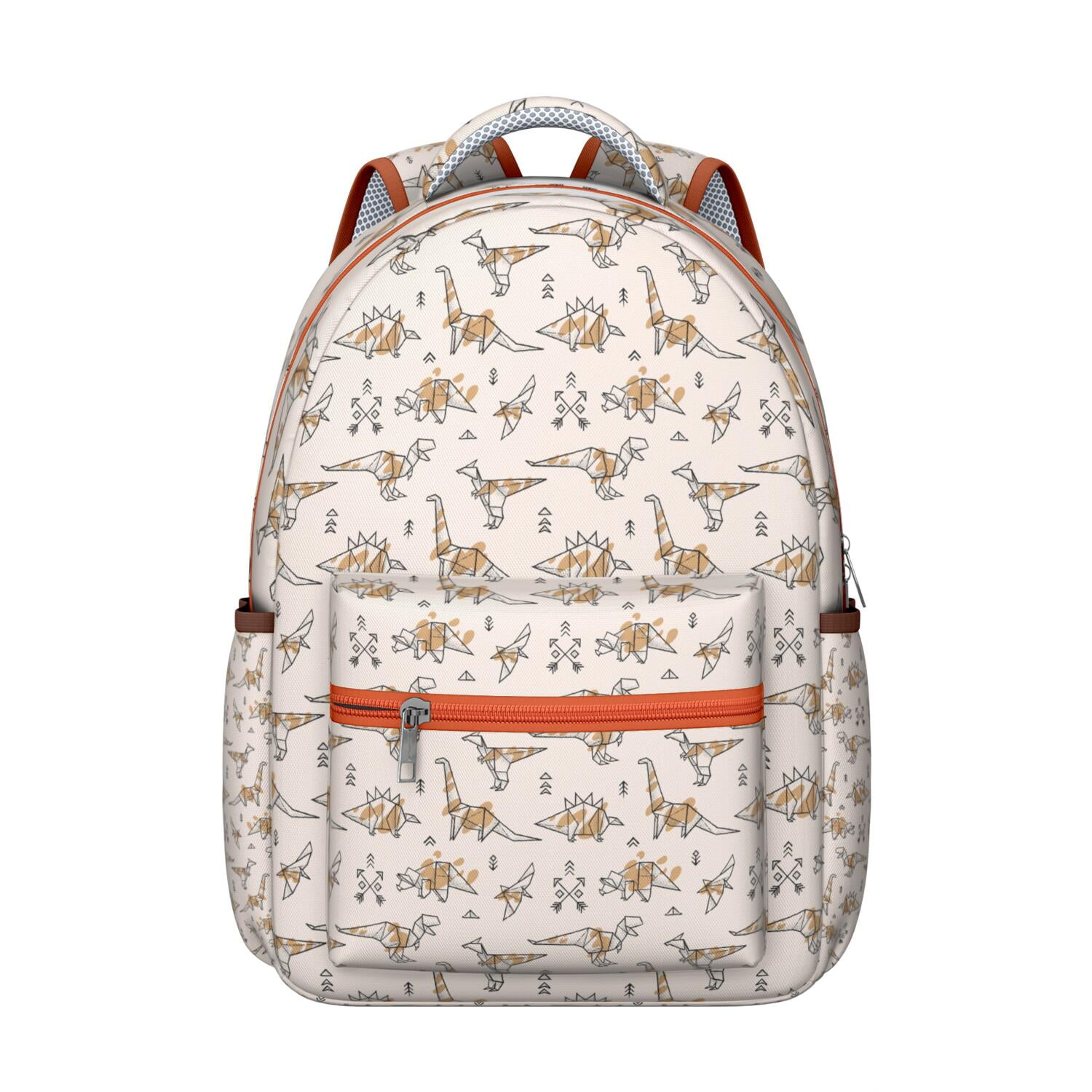 Watercolor Dino Print Student Backpack Cute Dinosaur Pattern for School ...
