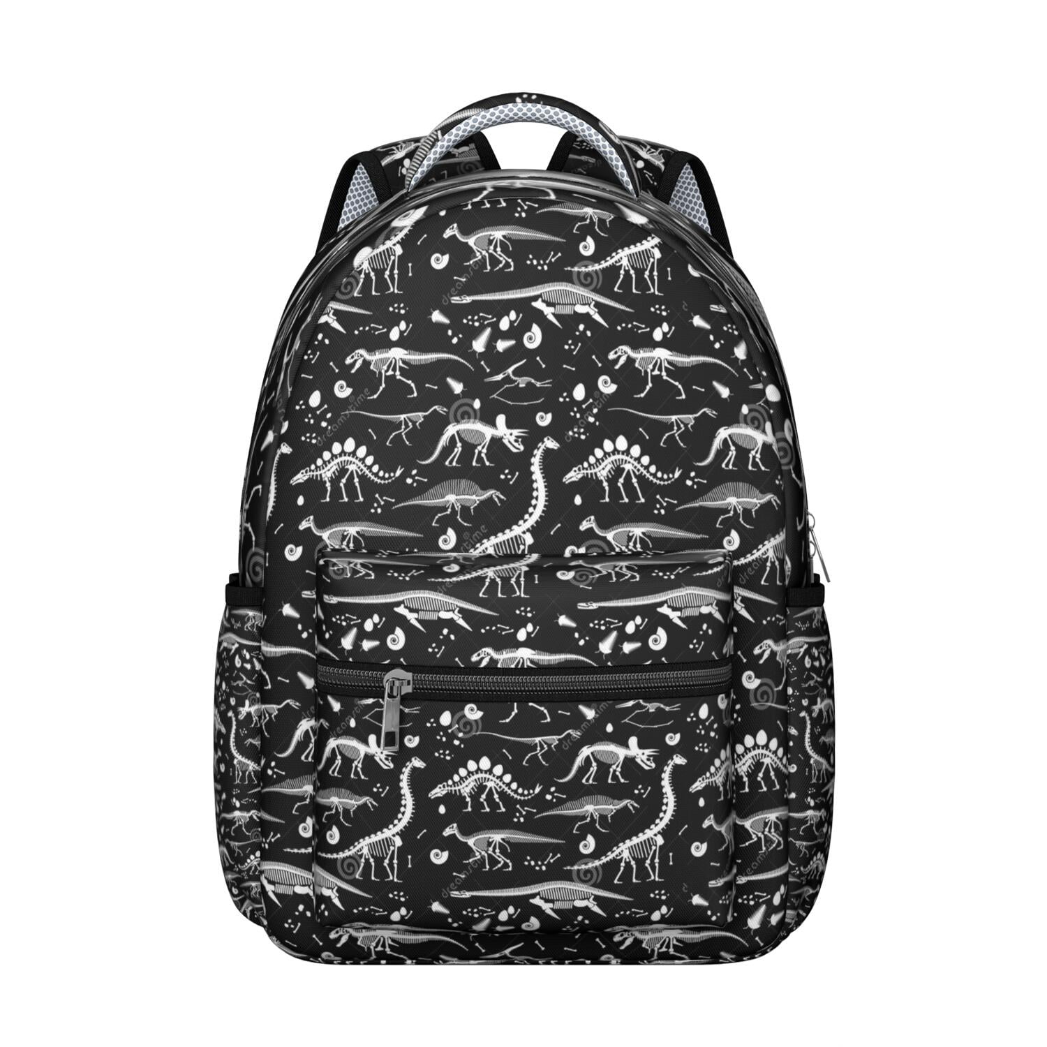 Watercolor Dino Print Student Backpack Cute Dinosaur Pattern for School ...