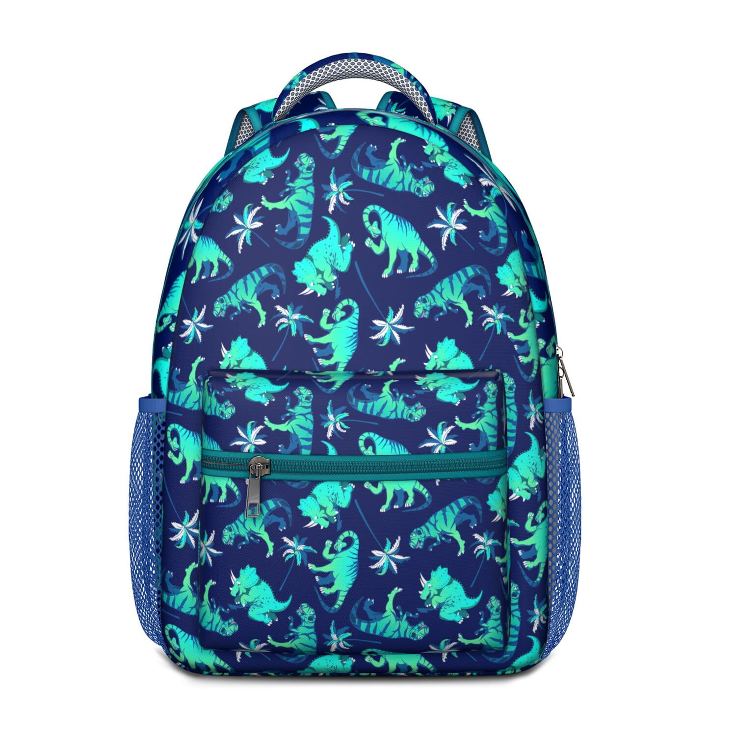 Watercolor Dino and Nature Print Backpack – Artistic Dinosaur Pattern ...