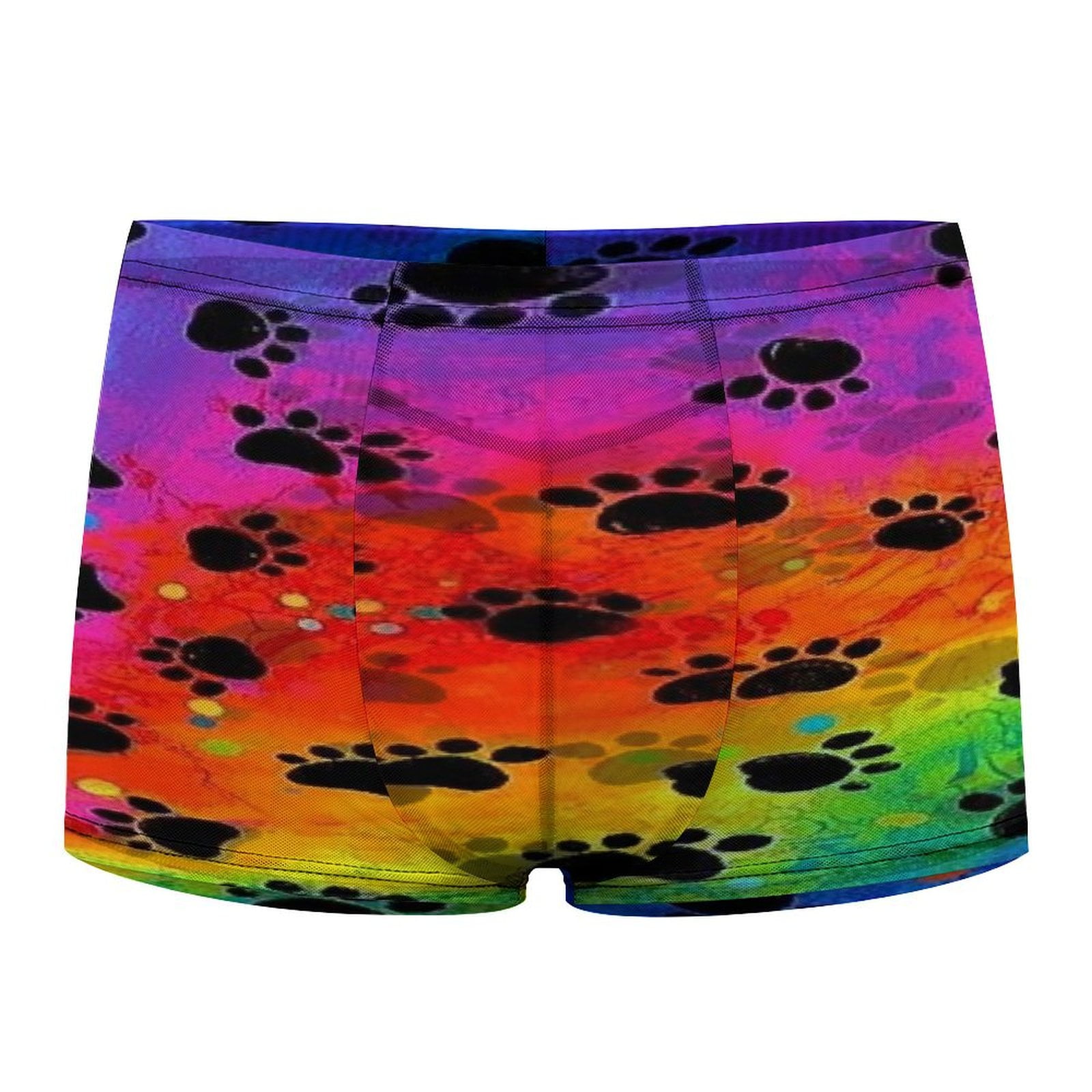 Watercolor Dog Paw Men's Mesh Boxer Briefs Cooling Breathable Sports ...