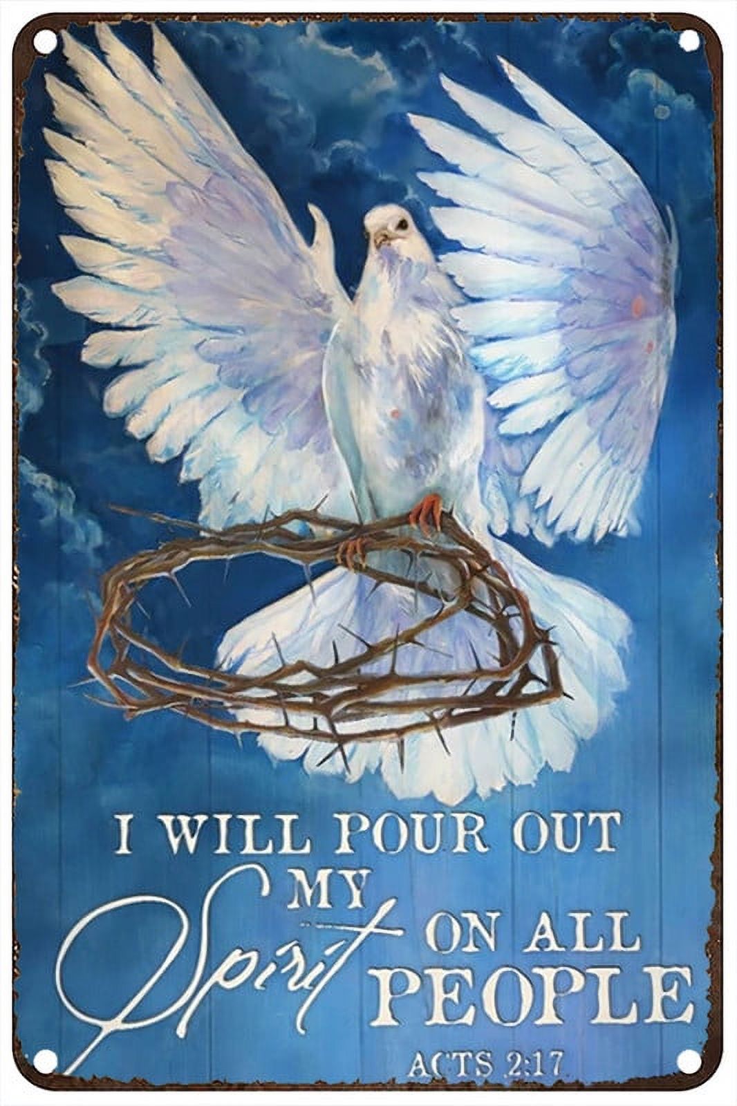 Watercolor Dove Crown Of Thorn I Will Pour Out My Spirit On All People ...