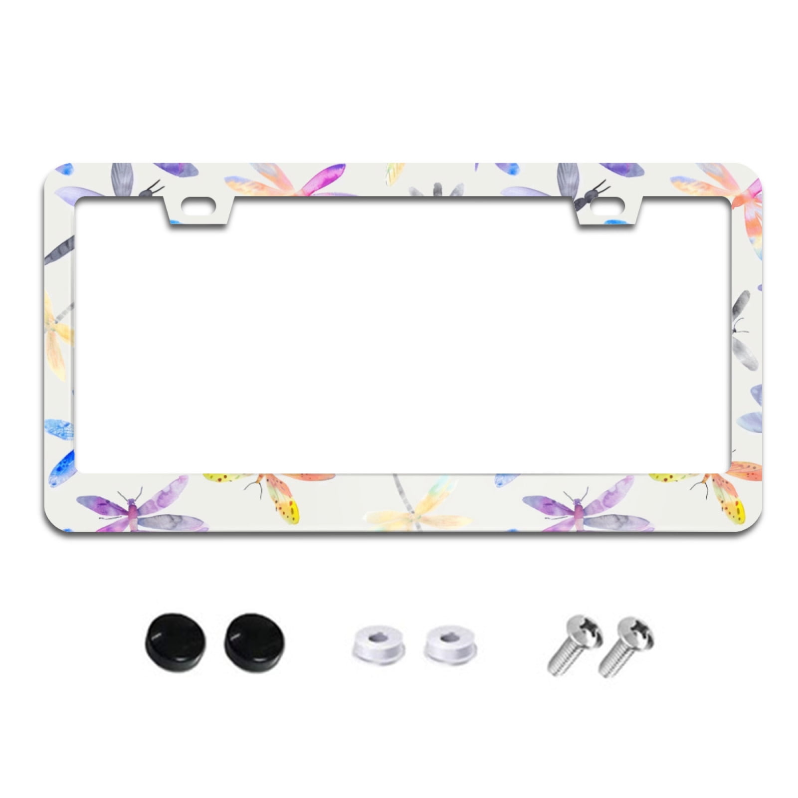 Watercolor Dragonfly License Plate Frames for Women Men Car Plate ...