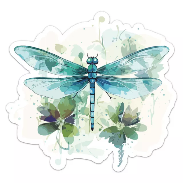 Watercolor Dragonfly Sticker Phone Decal Water Bottle Stickers Car ...