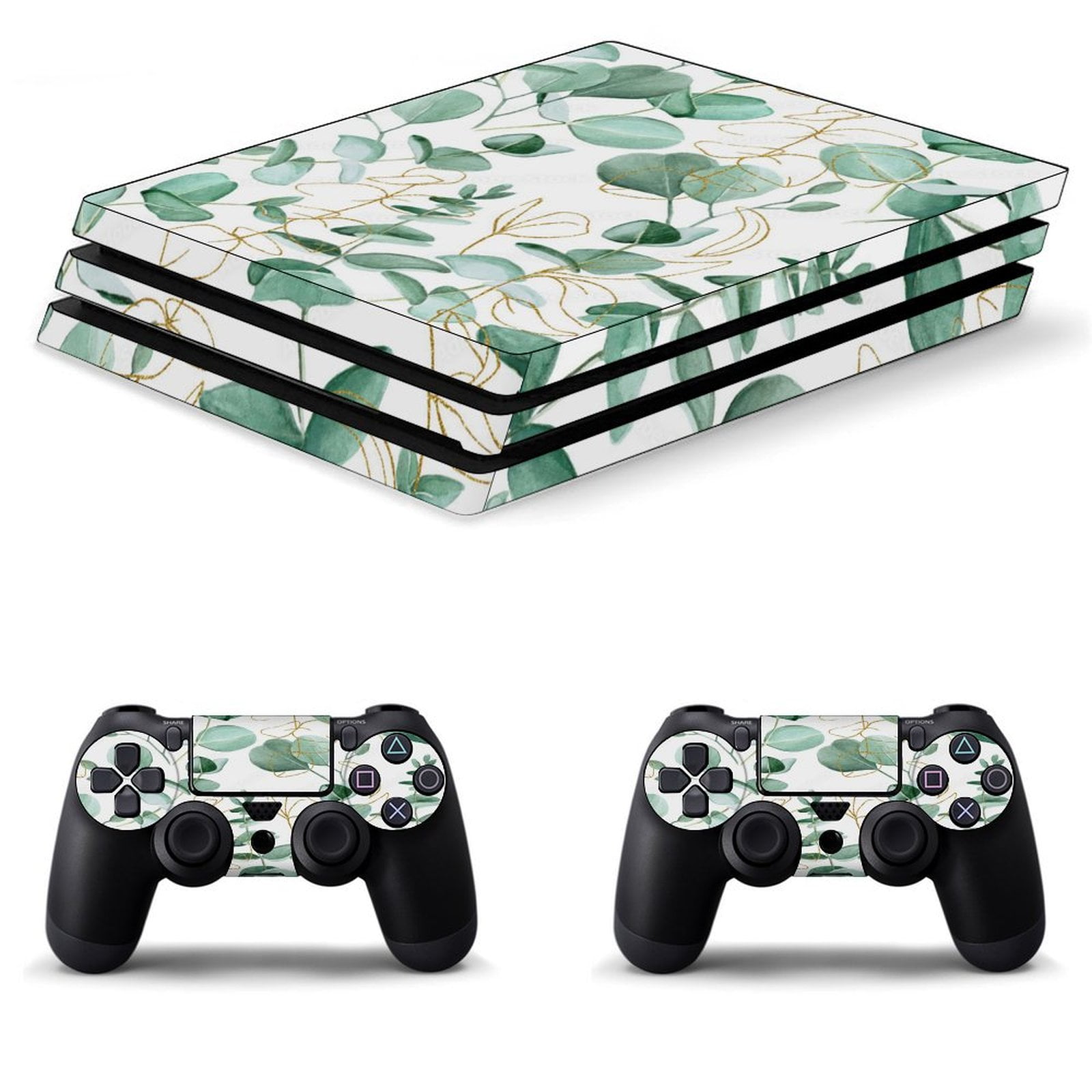 Watercolor Drawing Eucalyptus Leaves PS4/PS4 Pro/PS4 Slim Skin Sticker ...