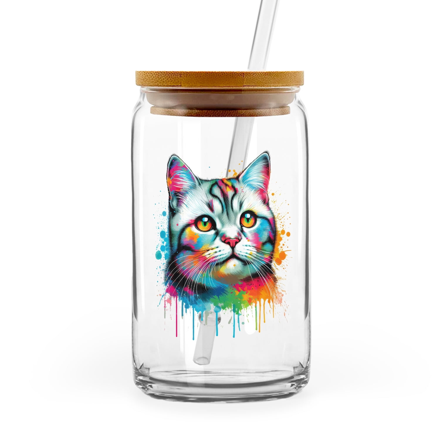 Watercolor Drip American Shorthair Pop Art Colorful Portrait Artwork ...