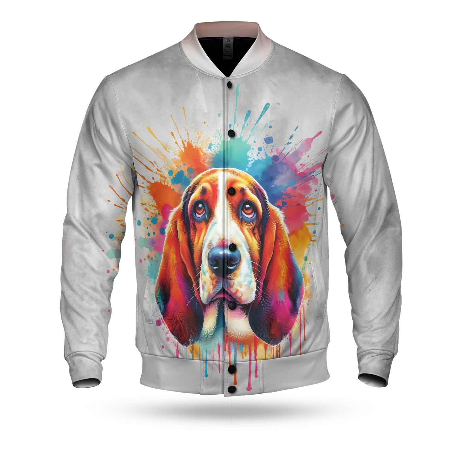 Watercolor Drip Basset Hound Pop Art Colorful Portrait Artwork All Over ...