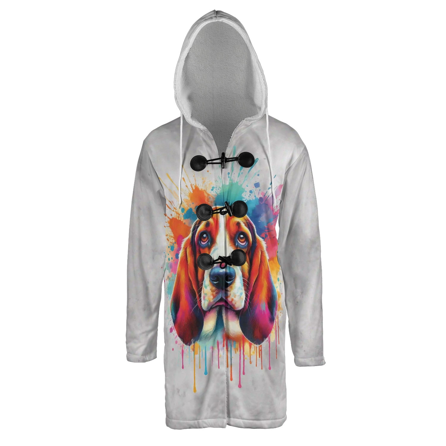 Watercolor Drip Basset Hound Pop Art Colorful Portrait Artwork All Over ...