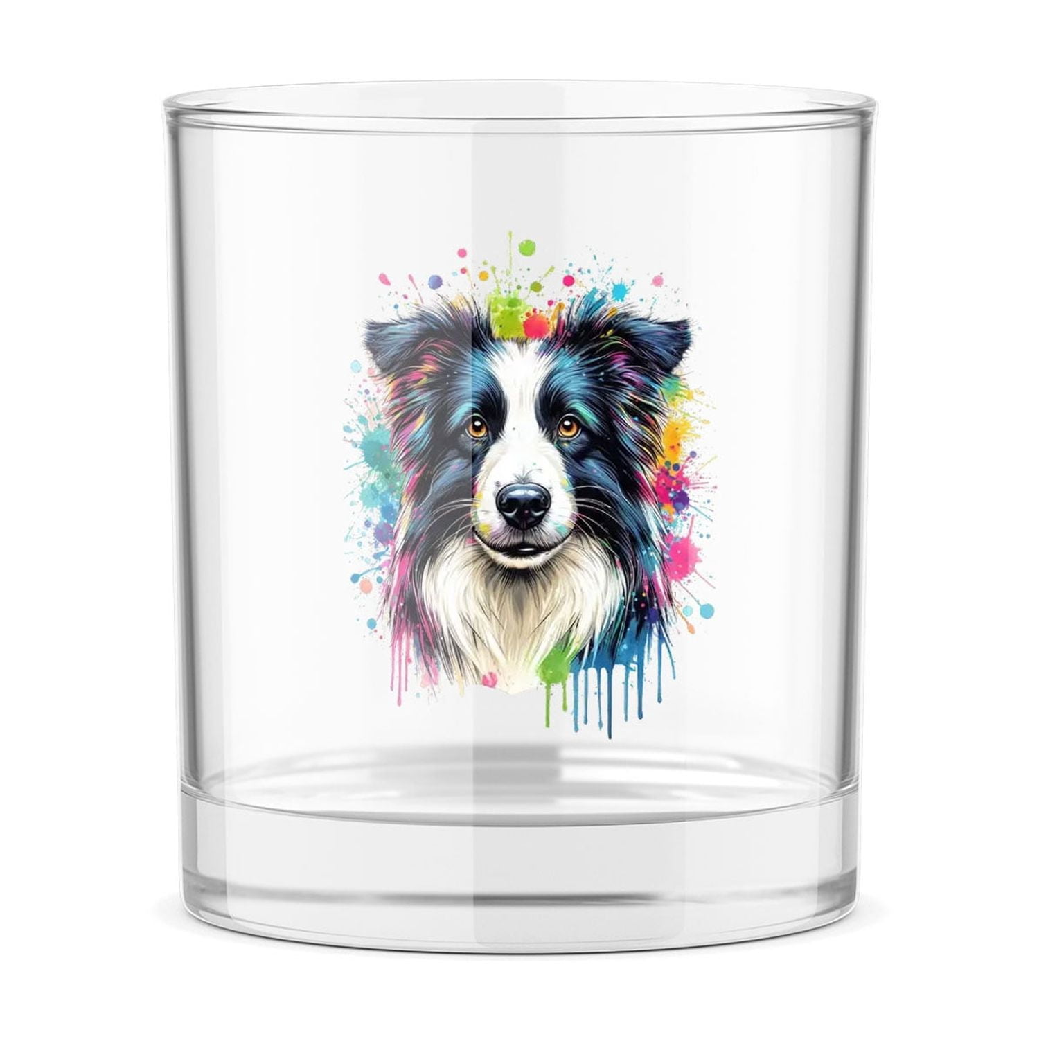 Watercolor Drip Border Collie Pop Art Colorful Portrait Artwork 11oz ...