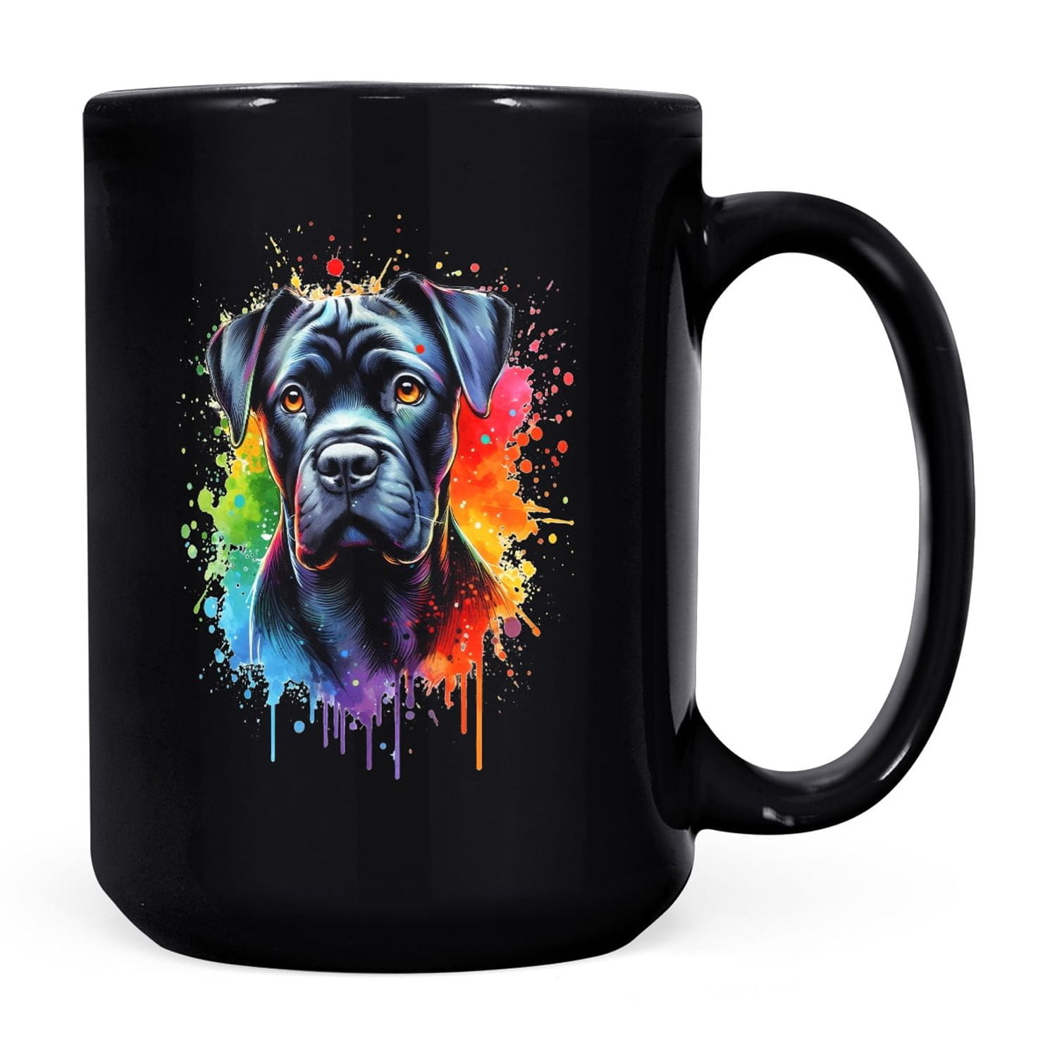Watercolor Drip Cane Corso Pop Art Colorful Portrait Artwork Mug ...