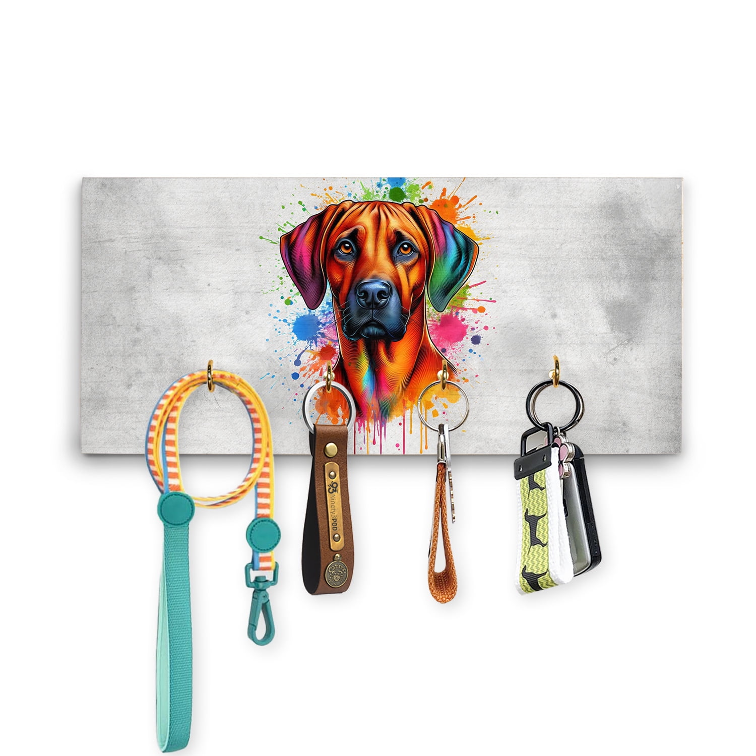 Watercolor Drip Rhodesian Ridgeback Pop Art Colorful Portrait Artwork ...