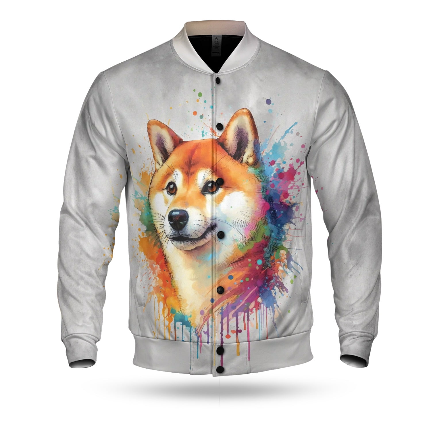 Watercolor Drip Shiba Inu Pop Art Colorful Portrait Artwork All Over ...