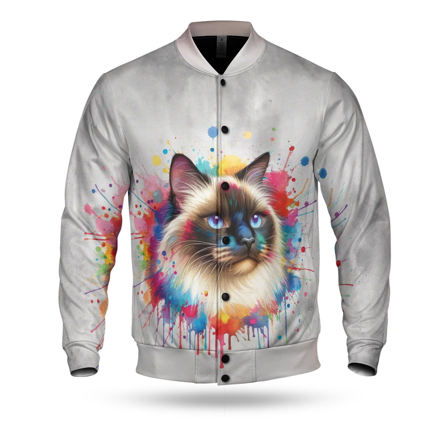Watercolor Drip Siamese Pop Art Colorful Portrait Artwork All Over ...