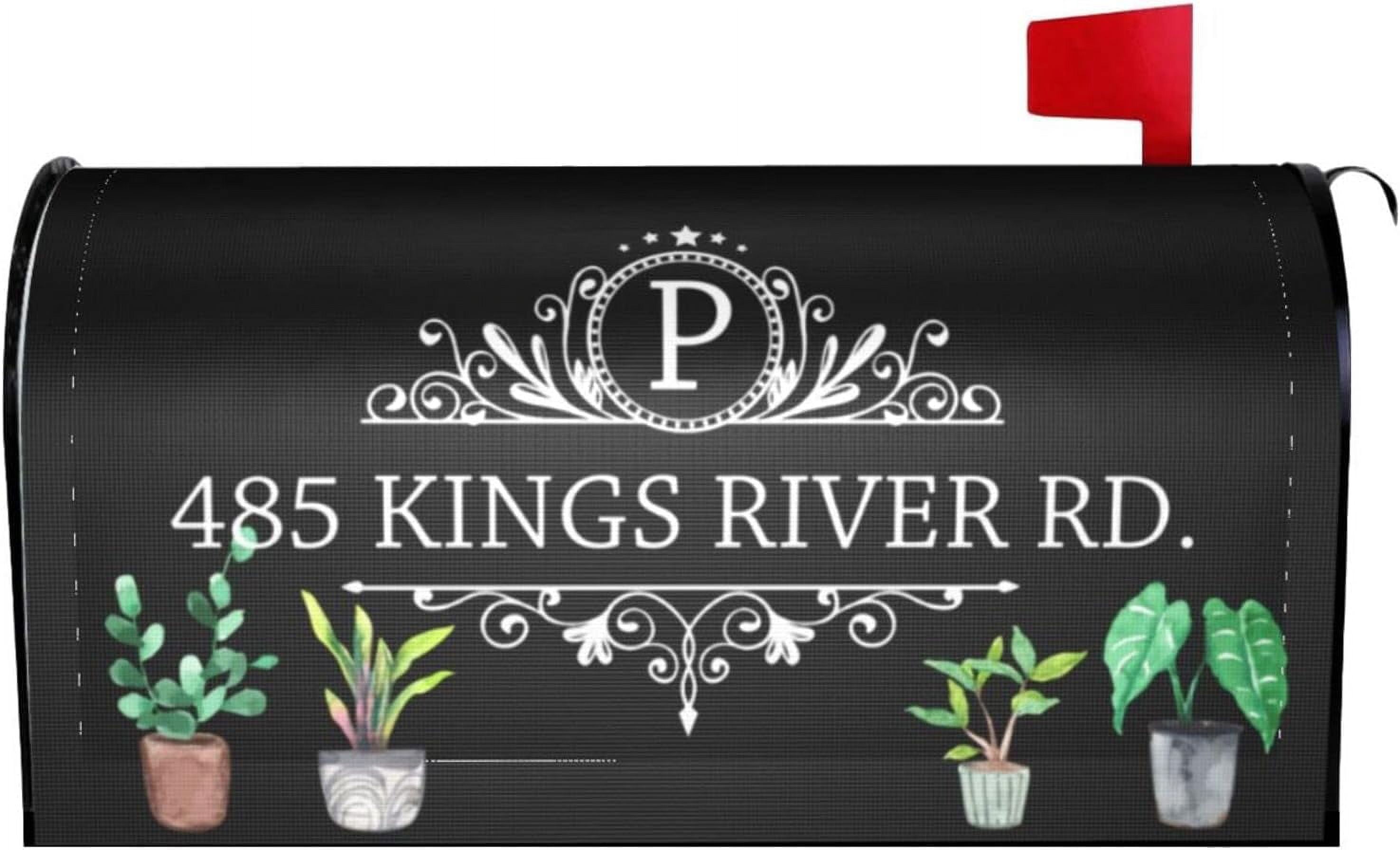 Watercolor Elegant Cute Topiary Plants Black Personalized Monogram ...