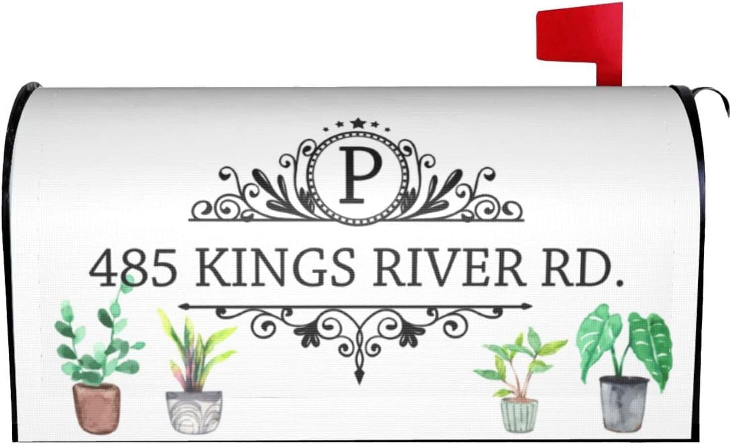 Watercolor Elegant Cute Topiary Plants White Personalized Monogram ...