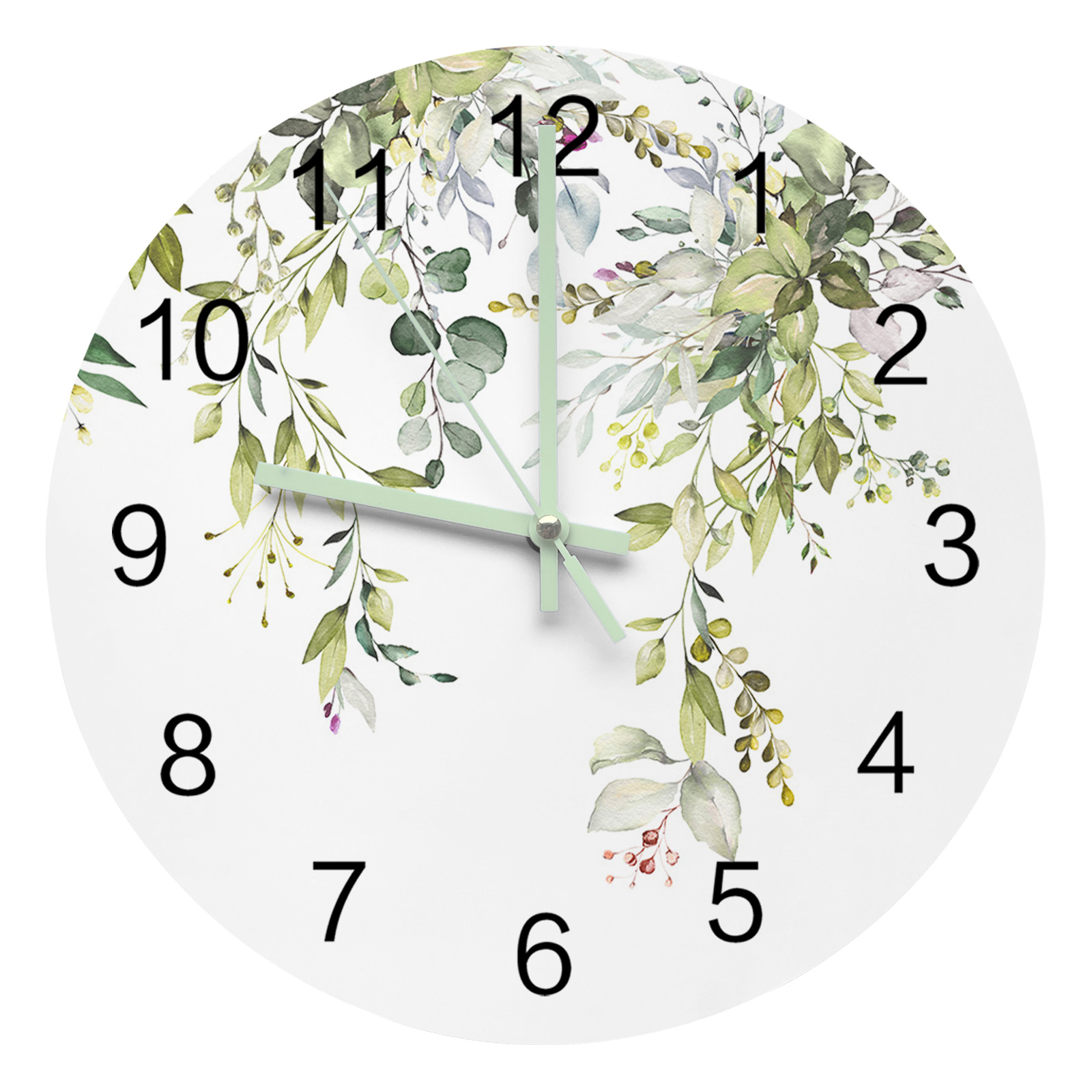 Watercolor Eucalyptus Leaves Abstract Art Plant Luminous Pointer Wall ...