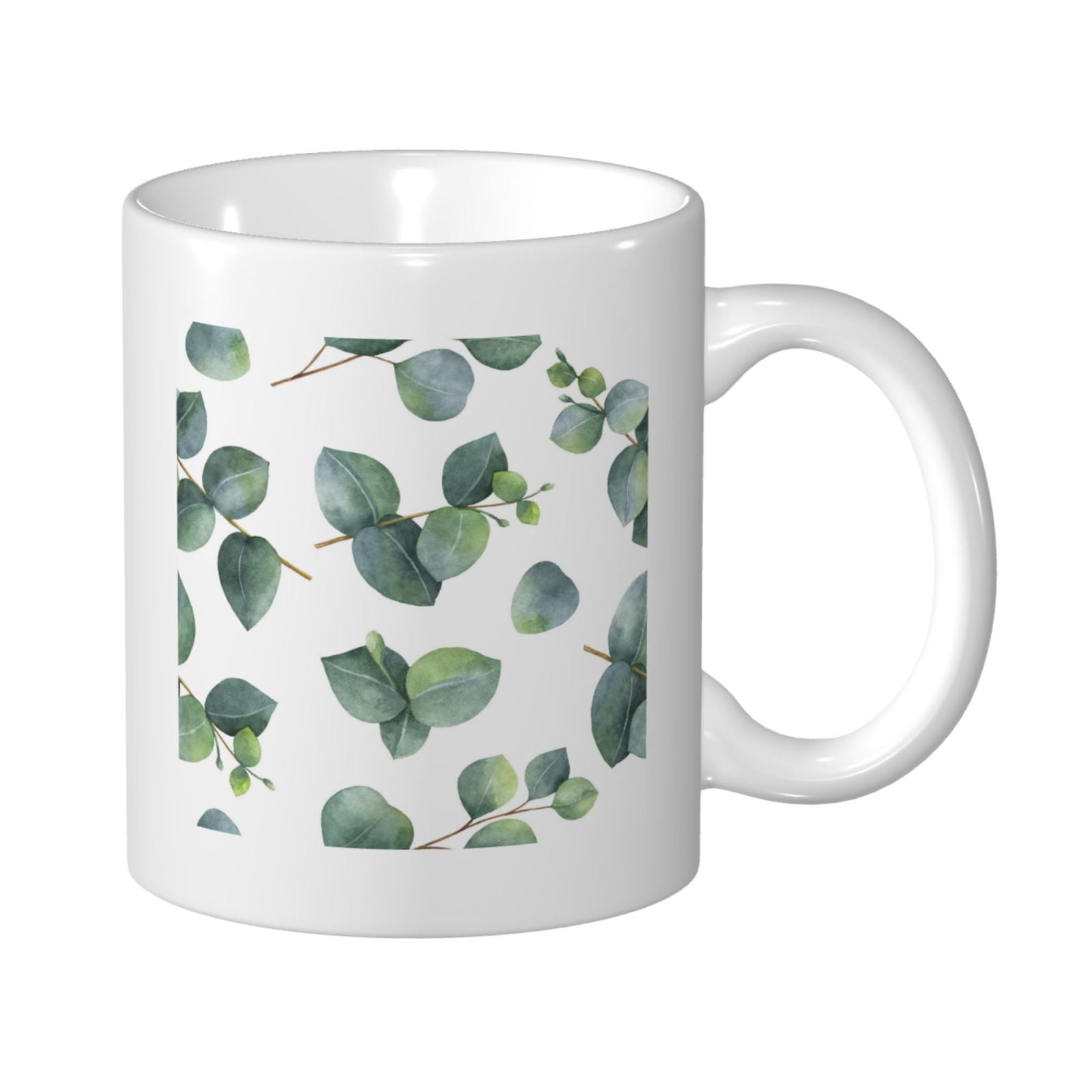 Watercolor Eucalyptus Leaves Branches Coffee Mugs Ceramics Mug Ceramic ...