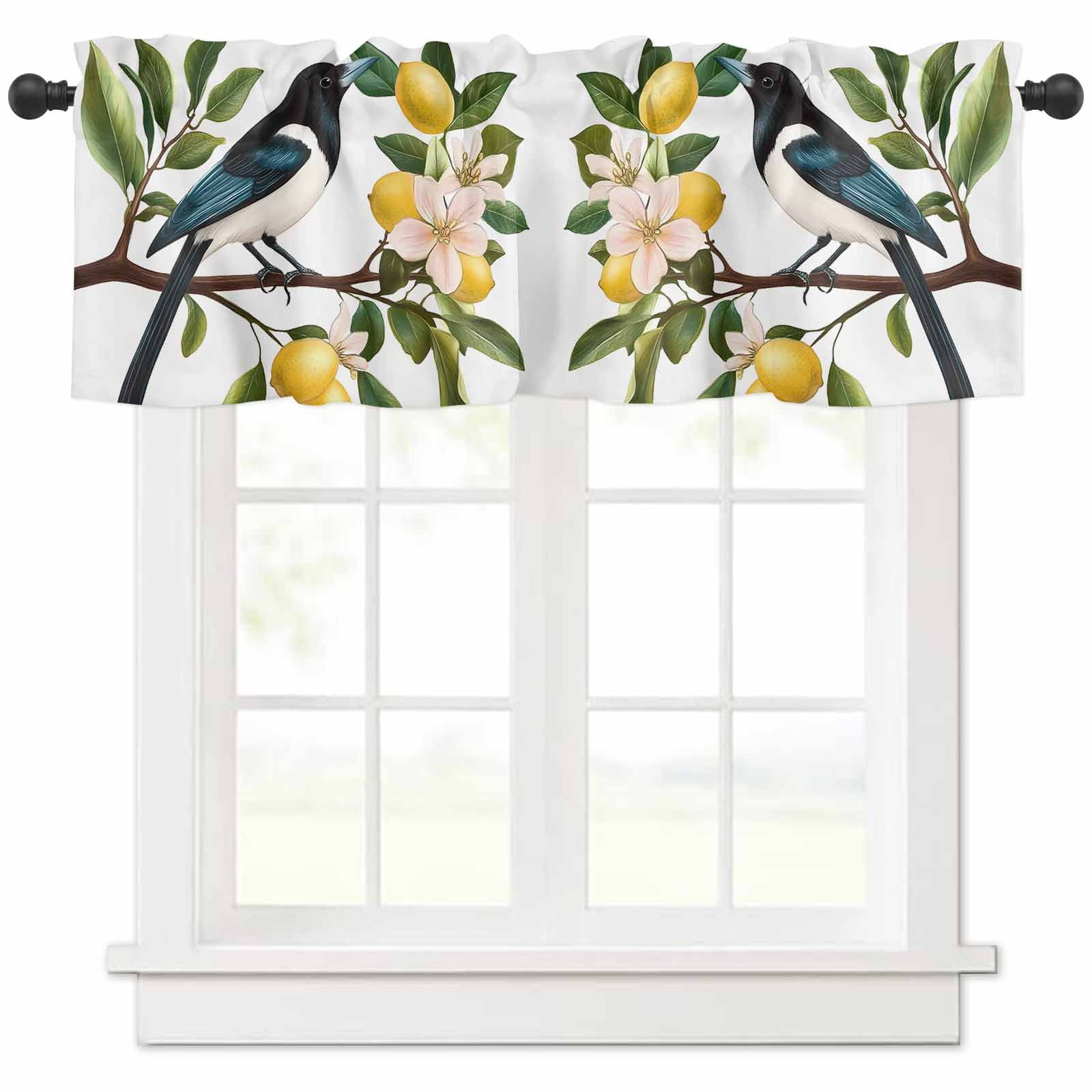 Summer Lemon Valances for Windows Farmhouse Kitchen Curtains Valances ...