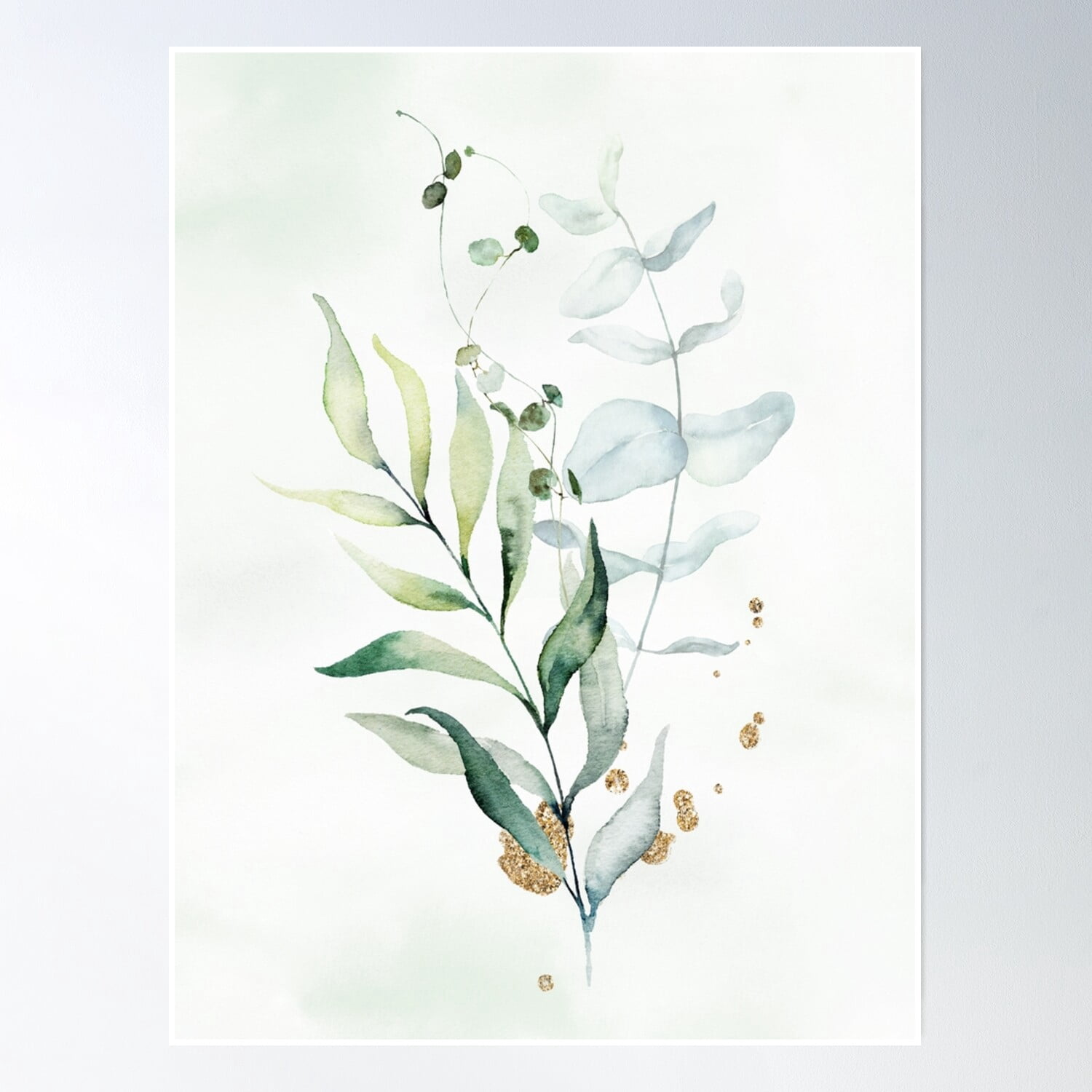 Watercolor Eucalyptus Sage Green Print By Zouzounio Art Poster Wall Art ...