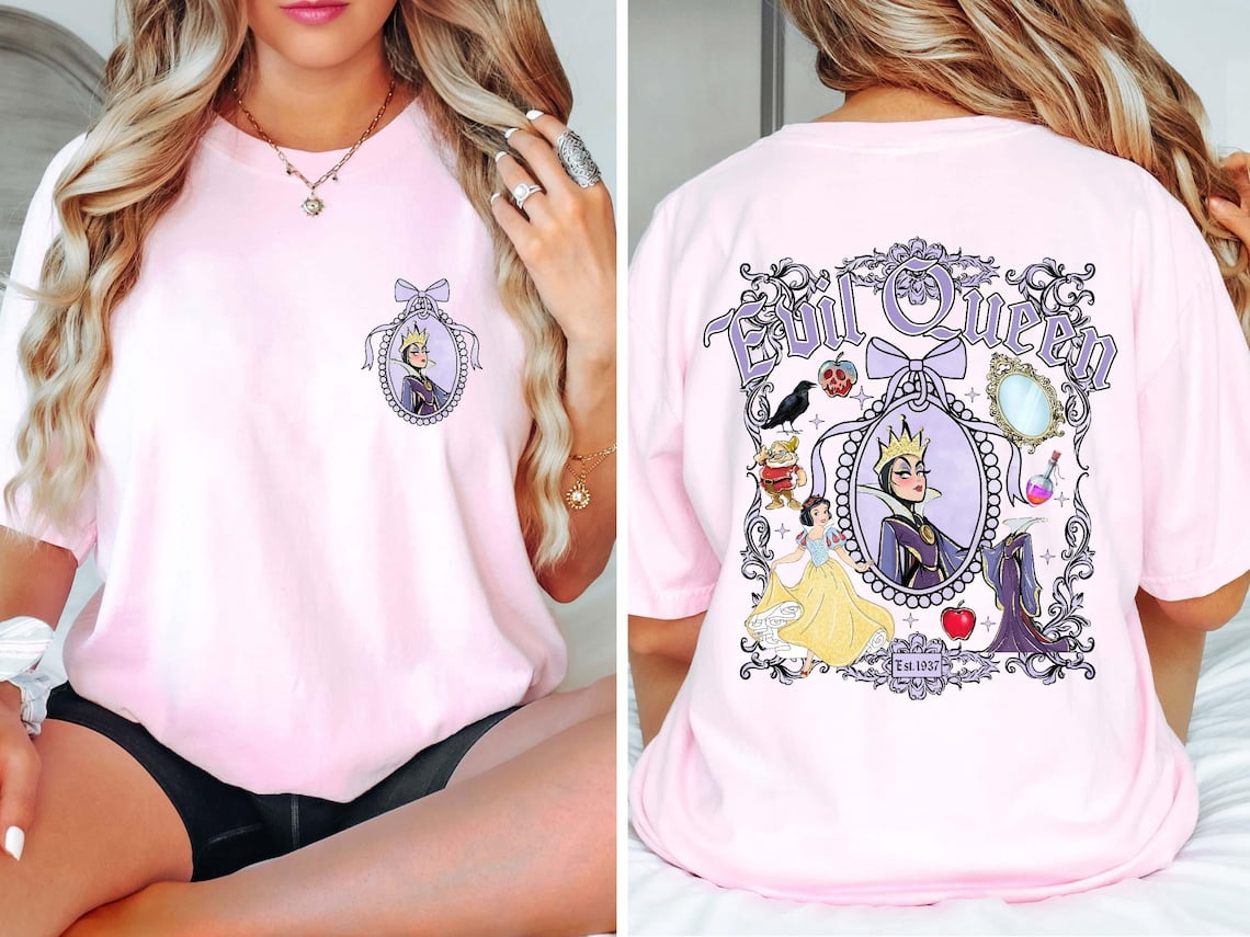 Watercolor Evil Queen Coquette Bow Shirt, Comfort Colors Evil Queen And ...