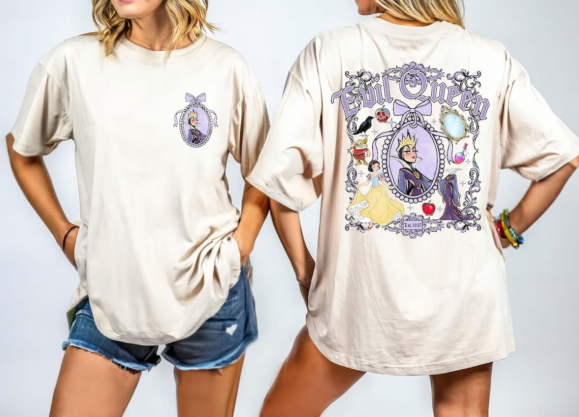 Watercolor Evil Queen Coquette Bow Shirt, Comfort Colors Evil Queen And ...