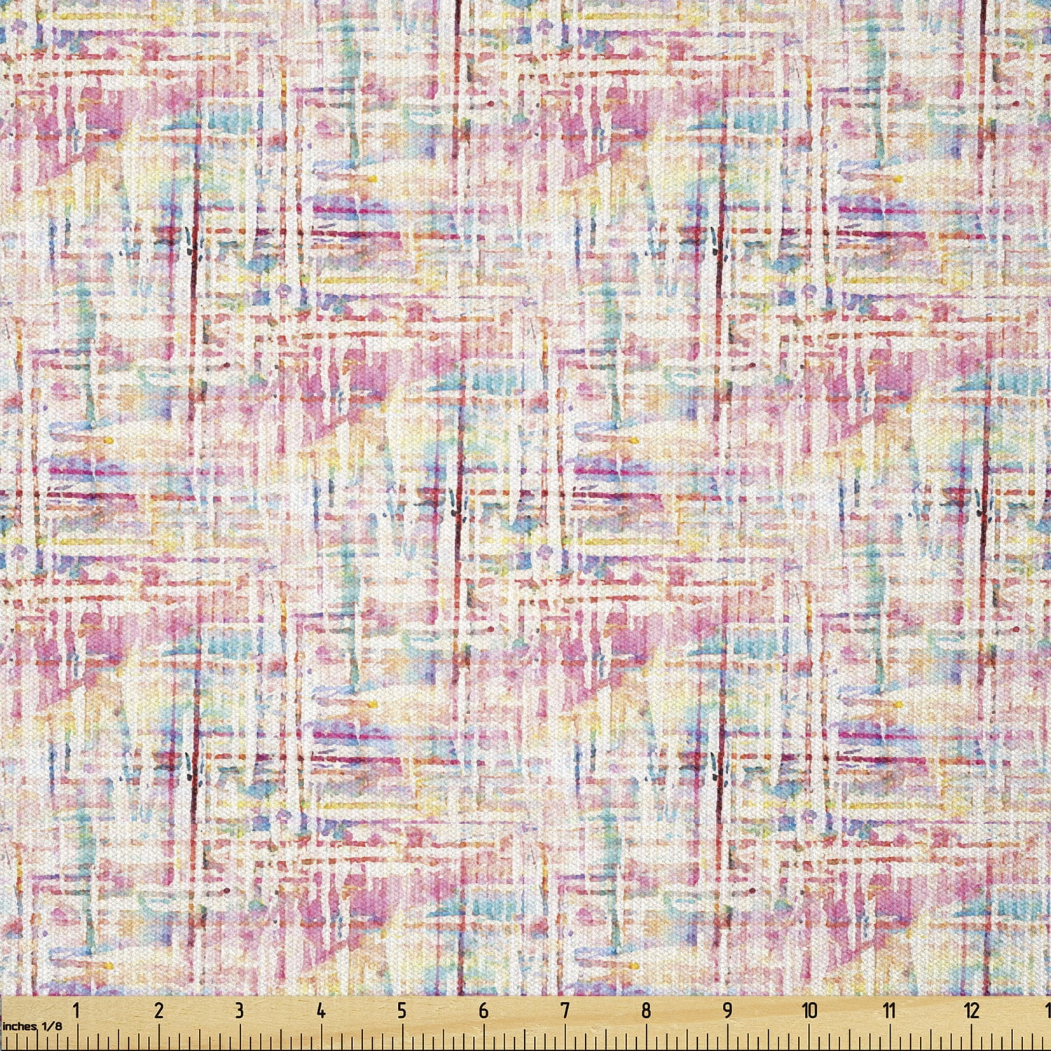 Watercolor Fabric by The Yard, Cool Abstract Scattered Colors in ...