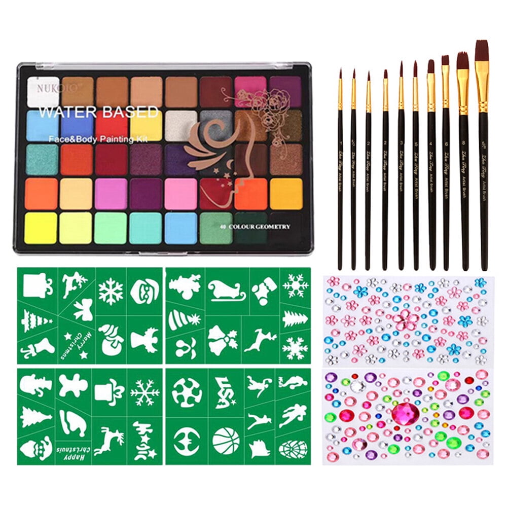Watercolor Face Paint Palette Set Professional Multiple Body Painting ...