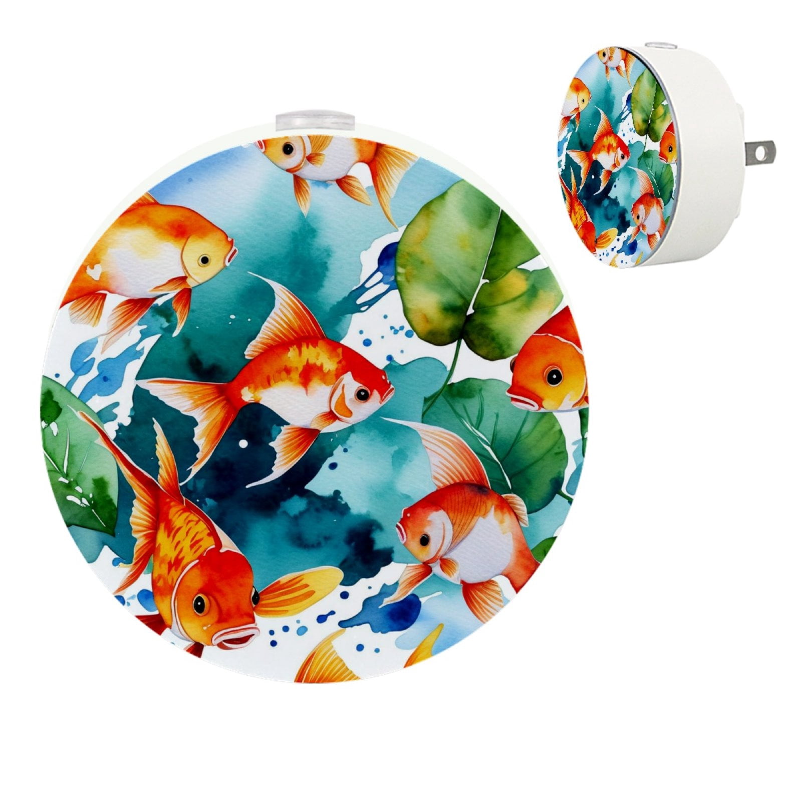 Watercolor Fish Automatic night lights plug into wall Dusk to Dawn ...