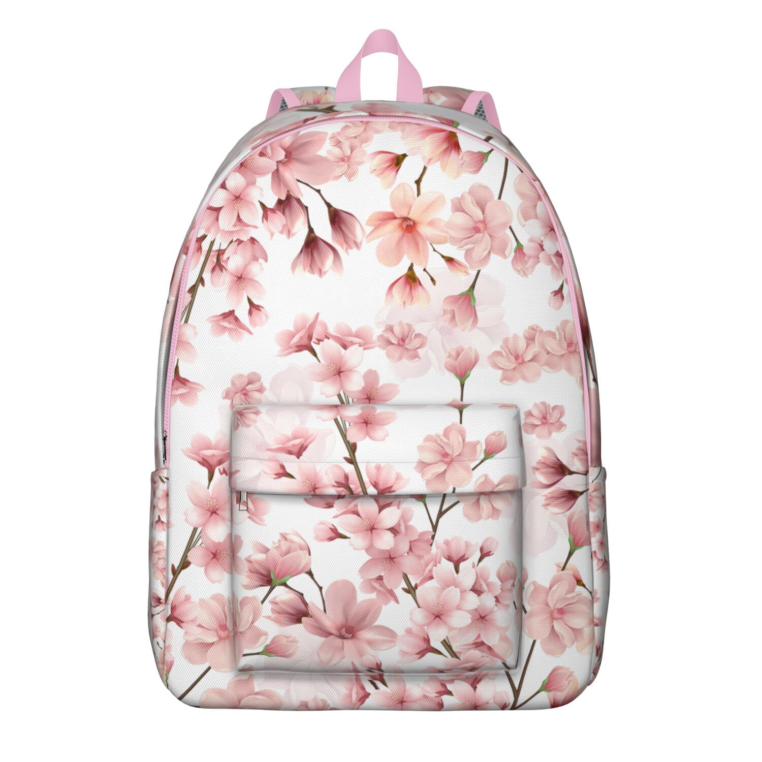 Watercolor Floral Backpack - Artistic Waterproof Daypack with Romantic ...