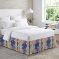 Watercolor Floral Bed Skirt Queen Size 18 Inch Drop, Maximallist Green ...
