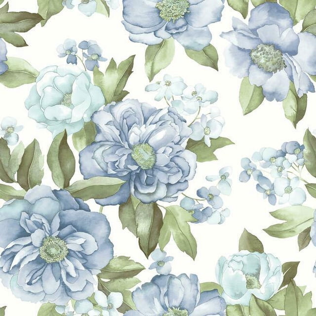 Watercolor Floral Bouquet Peel & Stick Wallpaper - Walmart.com