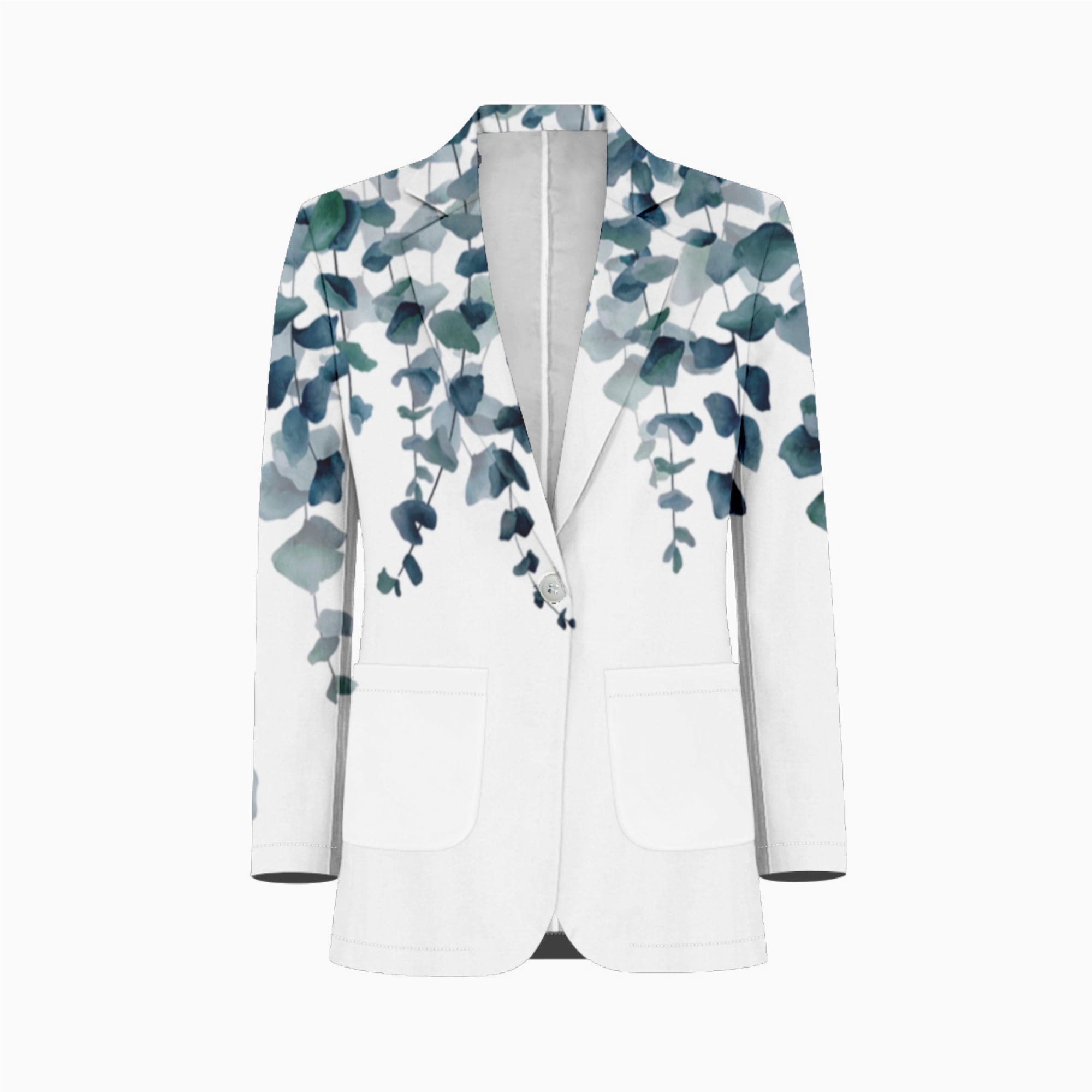 Watercolor Floral Customized Men's Suits full man Shawl Collar ...