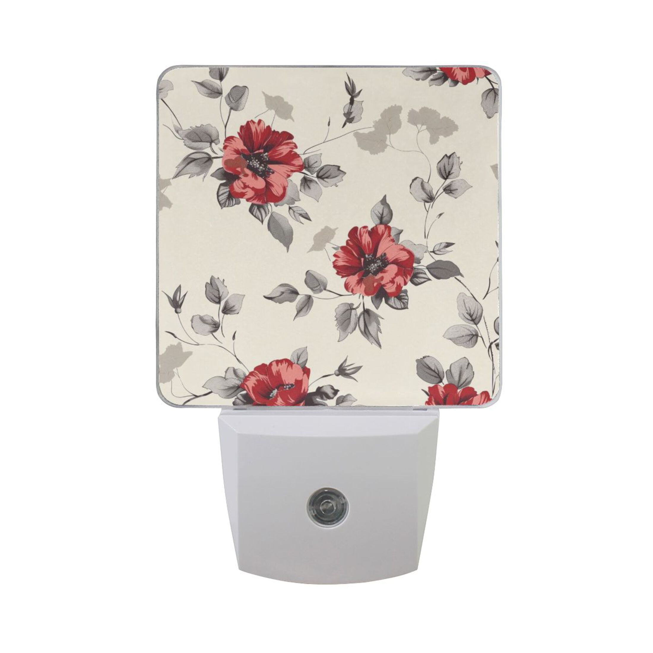 Watercolor Floral Flower LED Night Light Dusk to Dawn Sensor 2 Pack ...